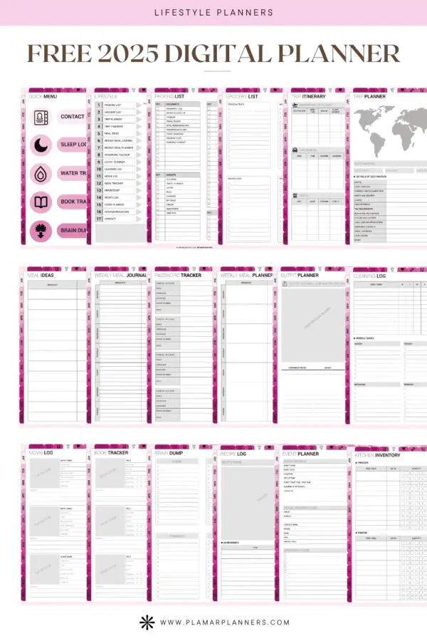 free digital planner 2025